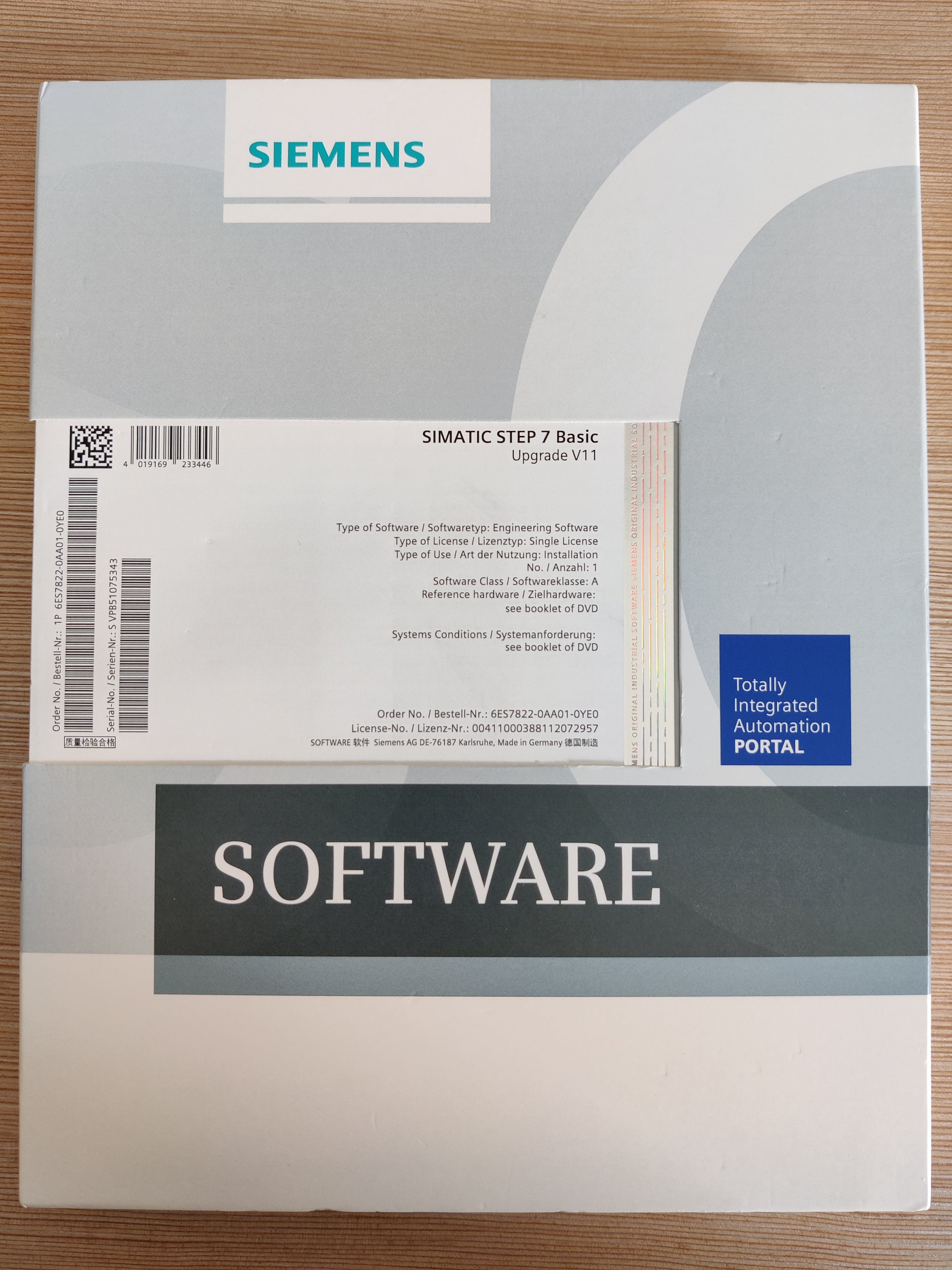 Siemens SIMATIC STEP 7 BASIC V11 Engineering-Software Upgrade Nr. 6ES7 ...