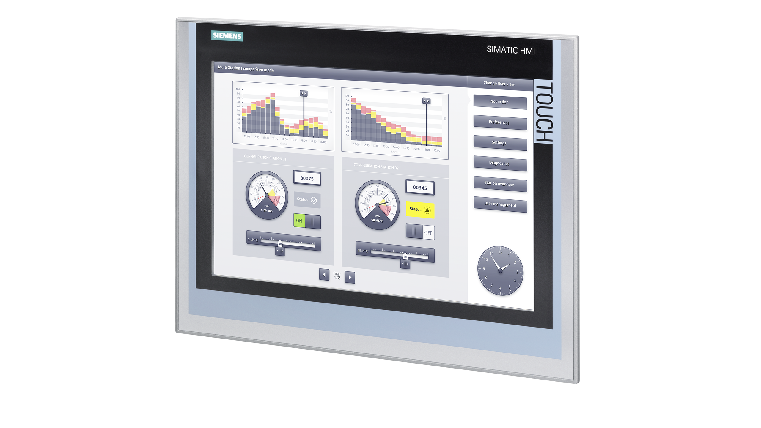 Siemens SIMATIC HMI TP1500 Comfort, Comfort Panel Nr. 6AV2124-0QC02-0A ...